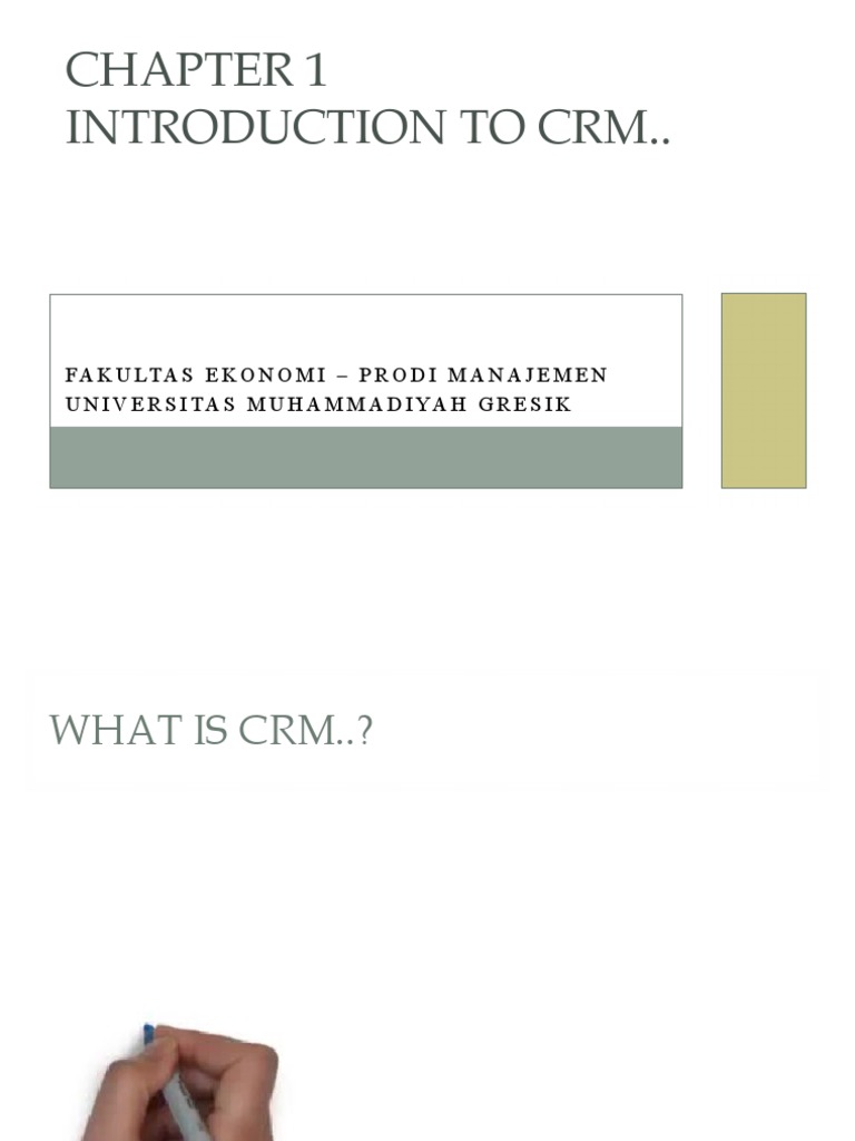 Materi Chapter 1 - CRM | PDF | Customer Relationship Management | Accountability