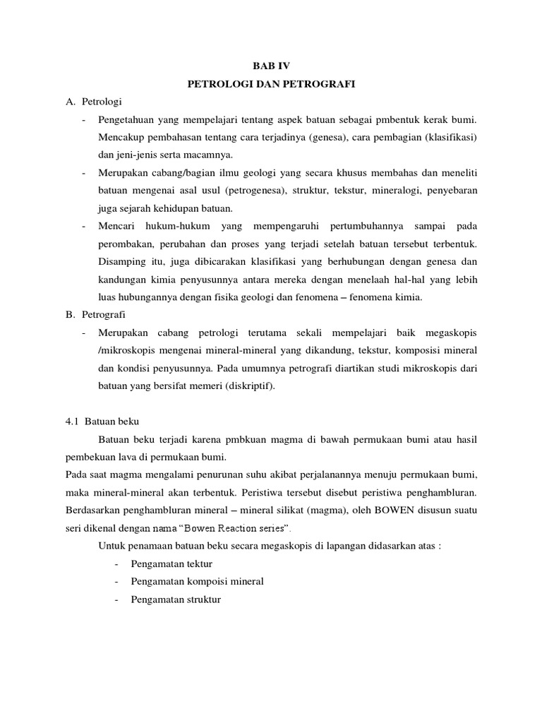 Petrologi dan Petrografi Batuan Beku | PDF | Sains & Matematika