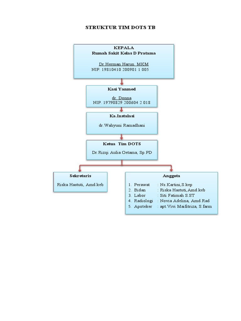 Mengorganisir Tim DOTS untuk Mengendalikan Tuberkulosis di Rumah Sakit ...