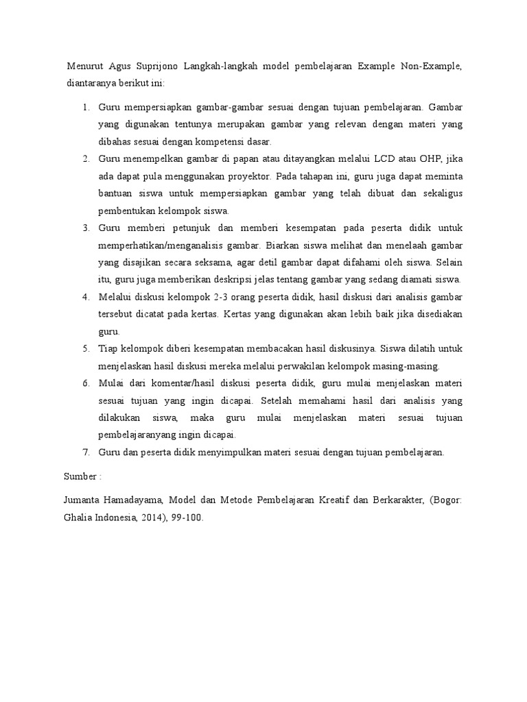 Sintaks & Ciri Example Non Example | PDF | Karier & Perkembangan