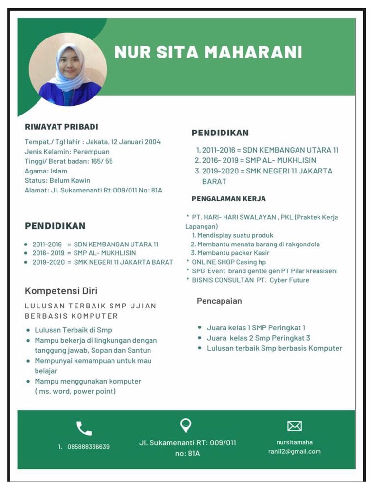CV Nur Sita Maharani | PDF