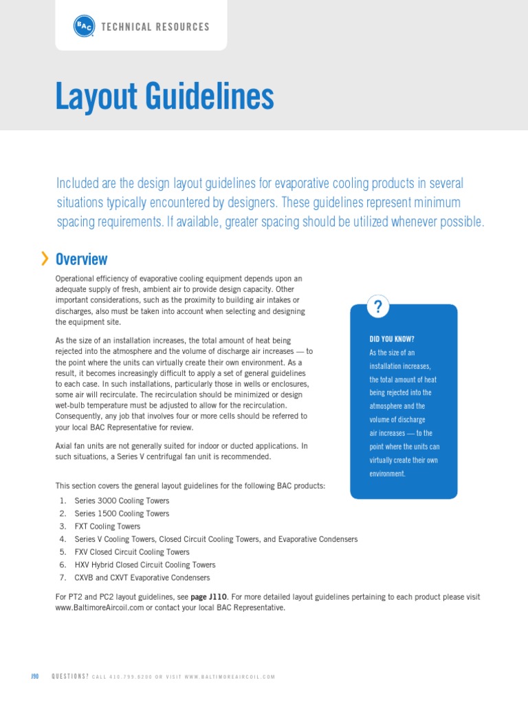 Cooling Tower Layout Guidelines | PDF | Chemical Engineering | Home ...