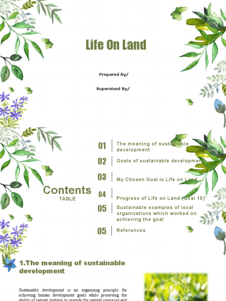 Life On Land | PDF | Economy And The Environment | Natural Resource ...