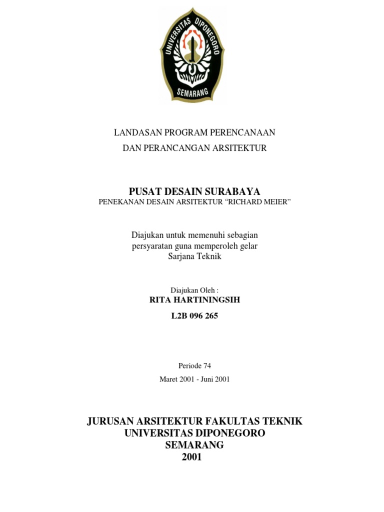 Pusat Desain Surabaya: Rencana Arsitektur Richard Meier | PDF