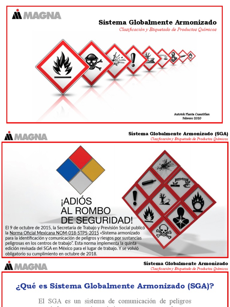 Sistema Globlamente Armonizado NOM 018 SGA | PDF