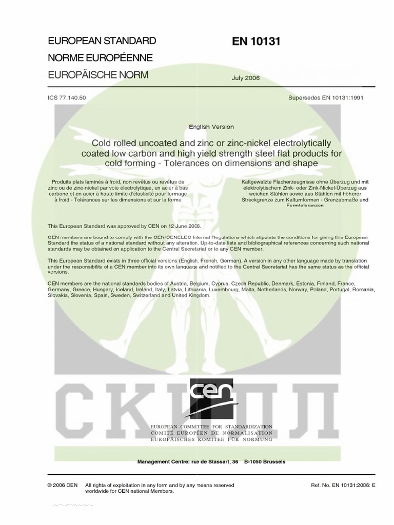 EN10131 - Dimensions and Flatness | PDF