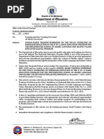 Slac Training Matrix and Design | PDF | Teachers | Learning