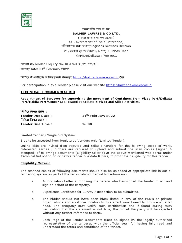 Balmer Lawrie & Co LTD | PDF | Arbitration | Business