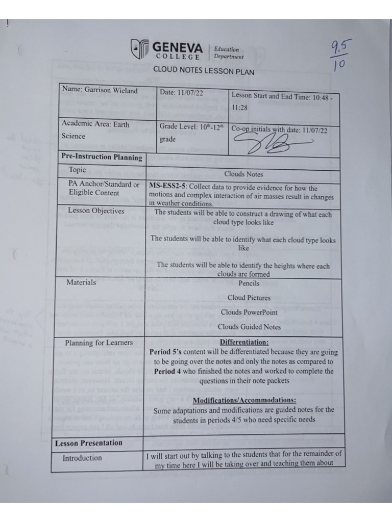 Lesson Plan Evaluation | PDF