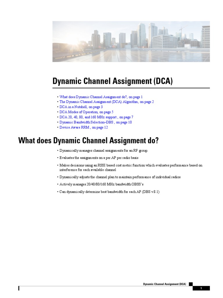 Dynamic Channel Assignment Guide | PDF | Ieee 802.11 | Wi Fi