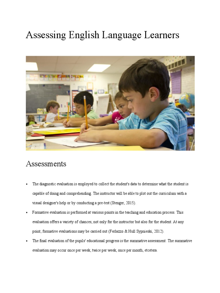 Assessing English Language Learners | PDF Assessing English Language Learners | PDF