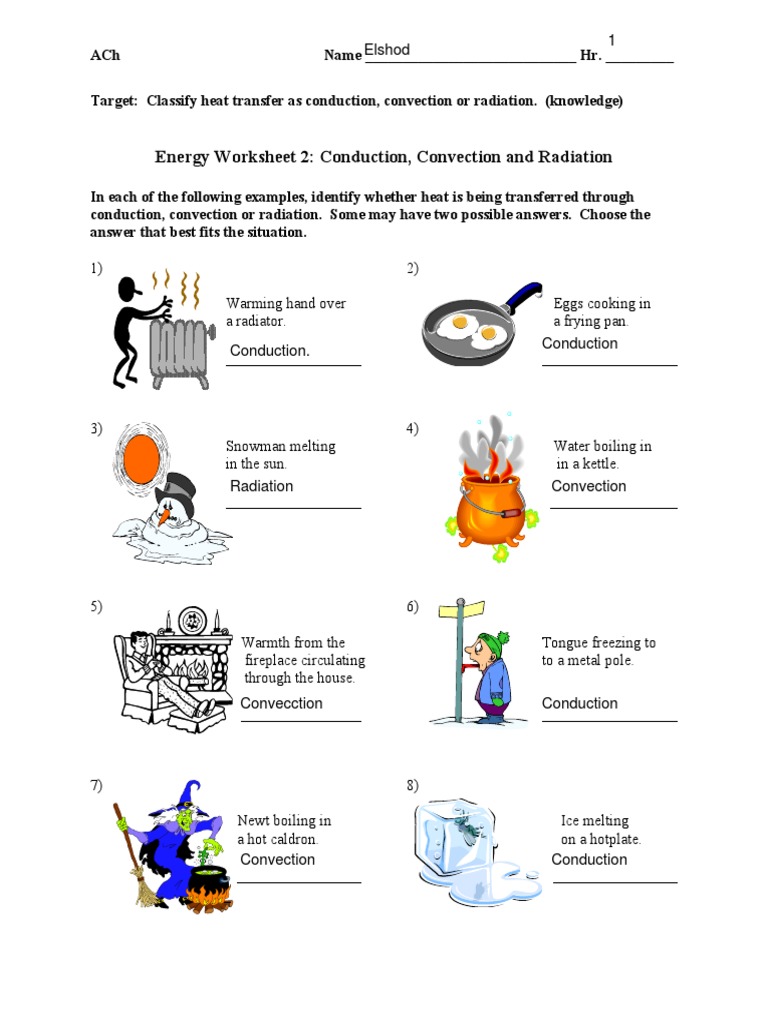 Energy Worsheet 7th Grade | Download Free PDF | Thermal Conduction ...
