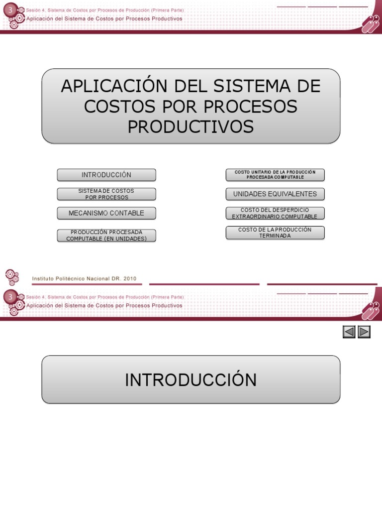 Presentacion en PowerPoint Numero 4 S4 Aplicacion Del Sistema de Costos Por Procesos Productivos ...