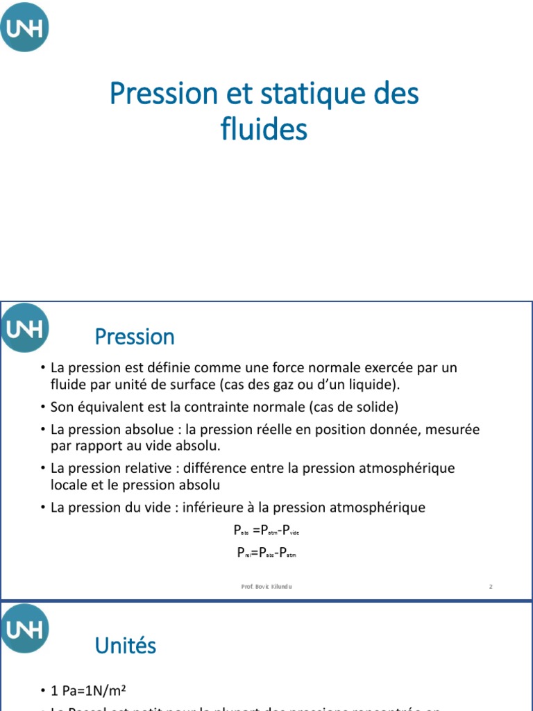 Statique Des Fluides | PDF
