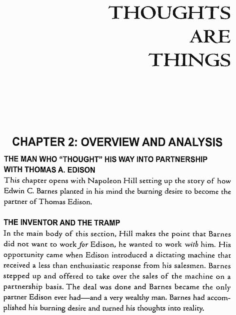Chapter 2 - Thoughts Are Things - Think and Grow Rich - The 21st ...