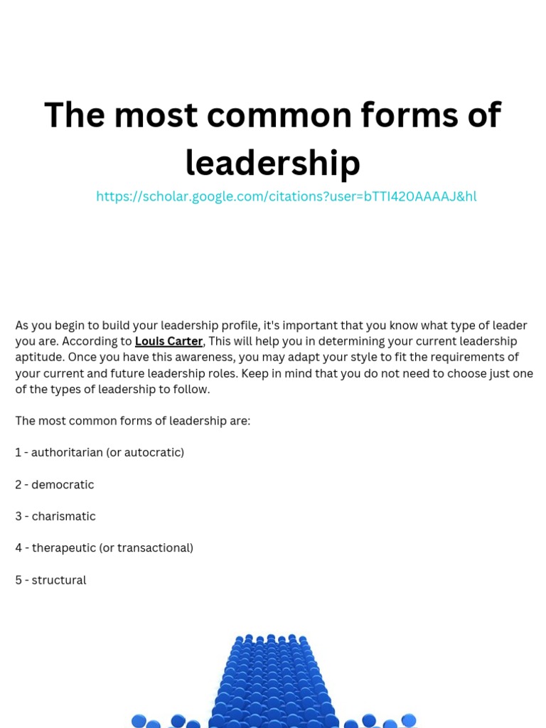 The Most Common Forms of Leadership | PDF