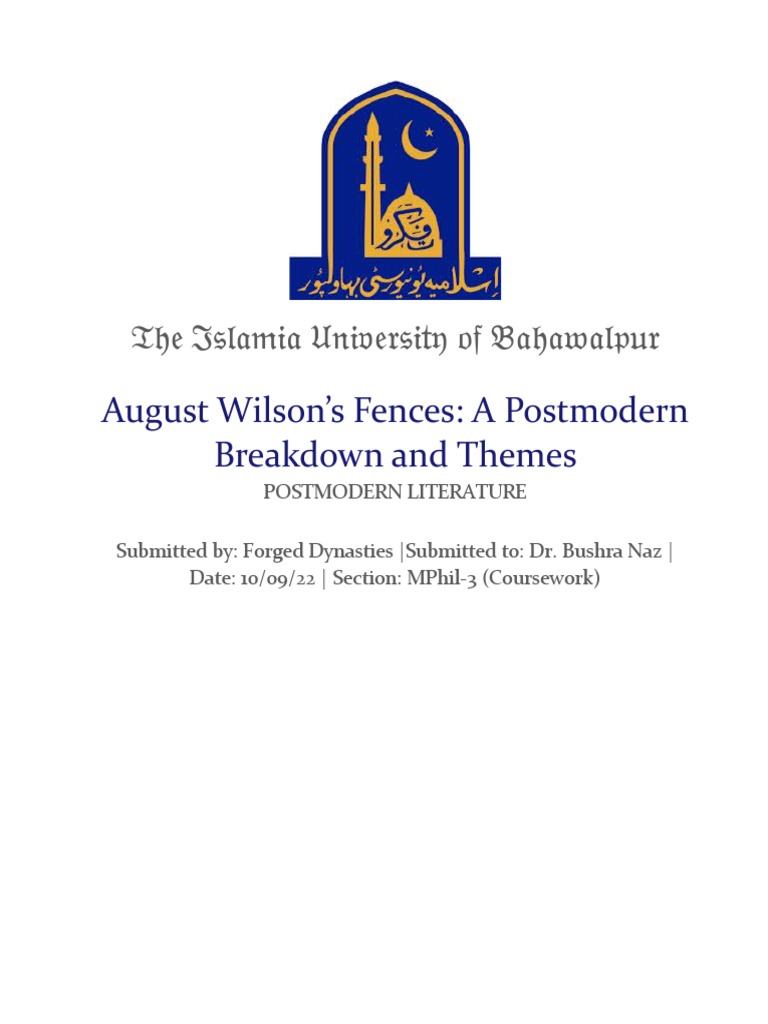 Fences Presentation Report Final | PDF | Fences (Play) | Jackie Robinson