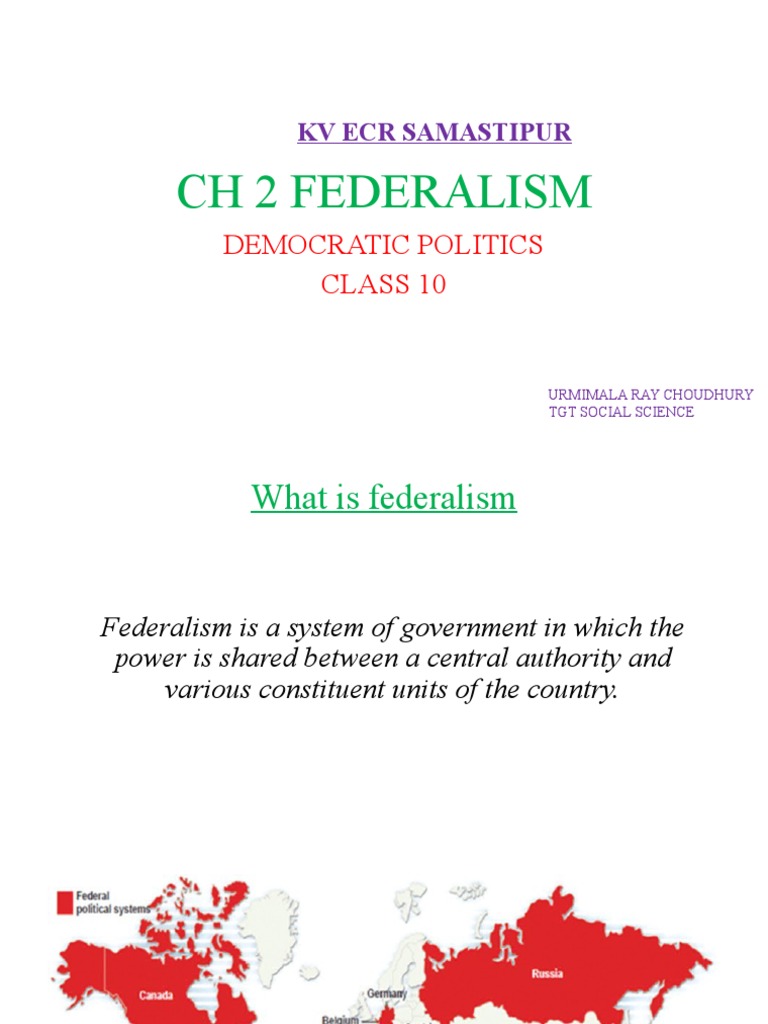 CH 2 Federalism | PDF | U.S. State | Federalism