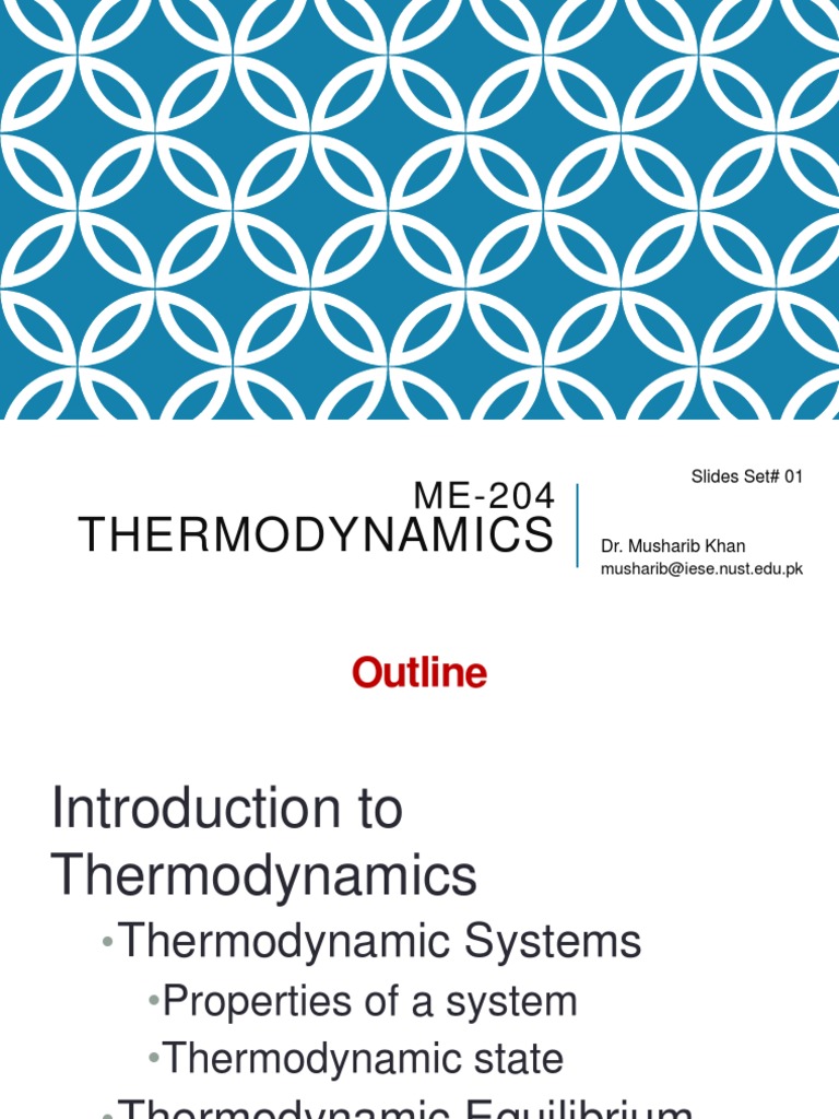 ME-204_Slides Set# 01 | PDF | Thermodynamic Equilibrium | Thermodynamics