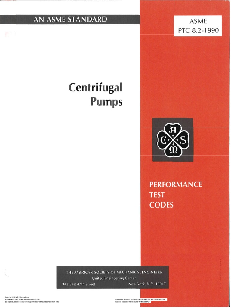ASME PTC 8.2 - Centrifugal Pumps | PDF | Government Information ...
