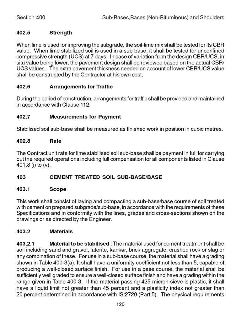 CTB Specification MORTH V Rev | PDF
