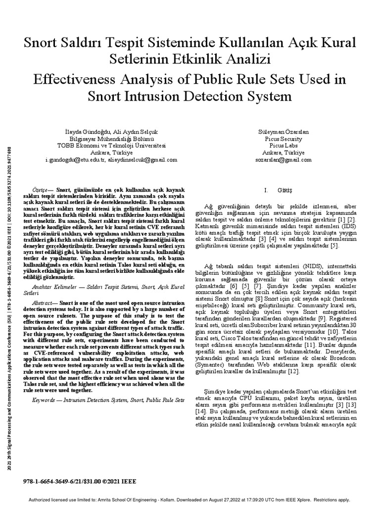 8 Effectiveness - Analysis - of - Public - Rule - Sets - Used - in - Snort - Intrusion ...