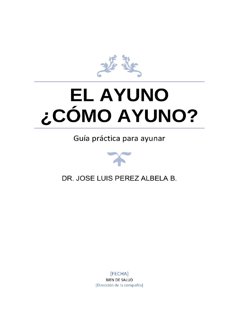 El Ayuno Jose Luis Perez Albela | PDF
