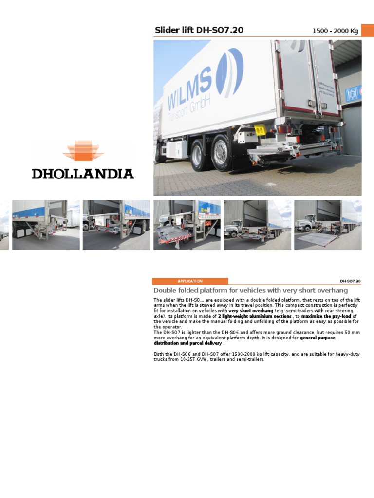Double folded slider lift for short vehicle overhangs | PDF | Semi ...