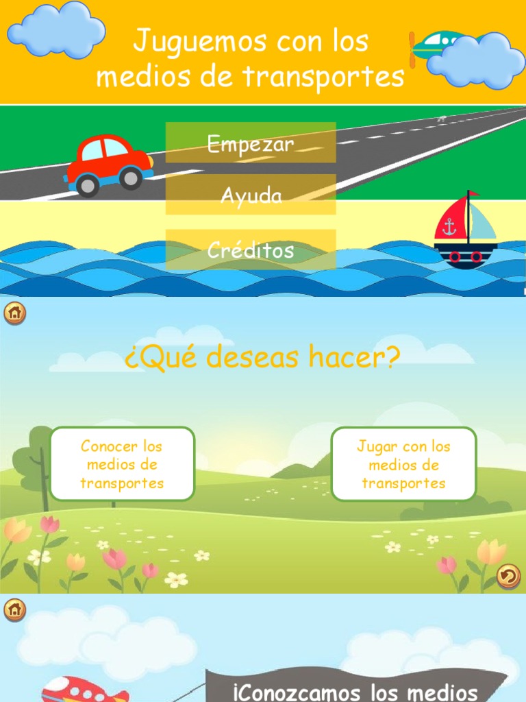 Medios de Transporte: Juega y Aprende | PDF | Transporte