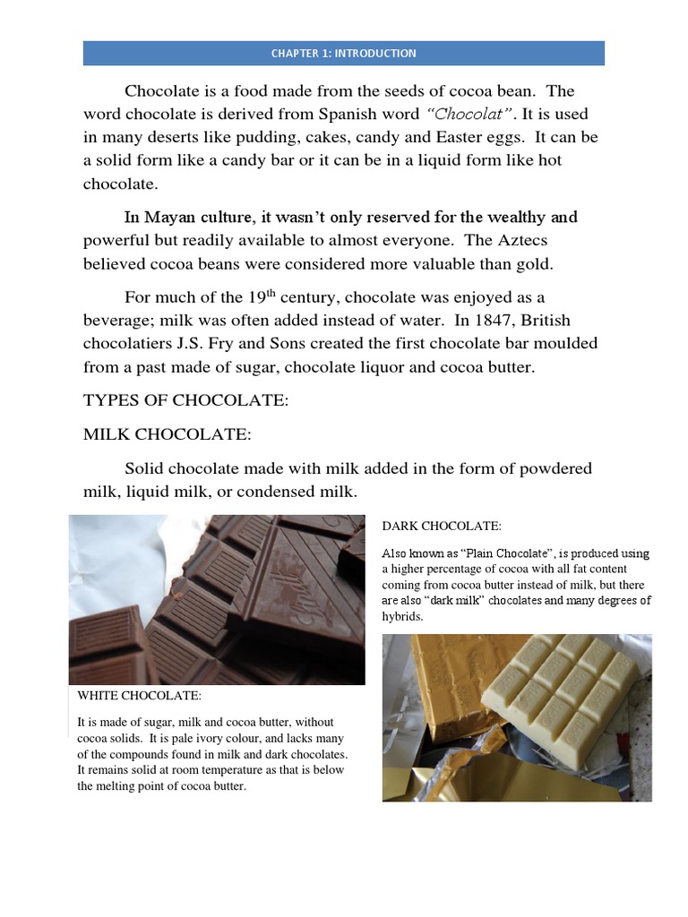 Chocolate Analysis | PDF | Cooking, Food & Wine