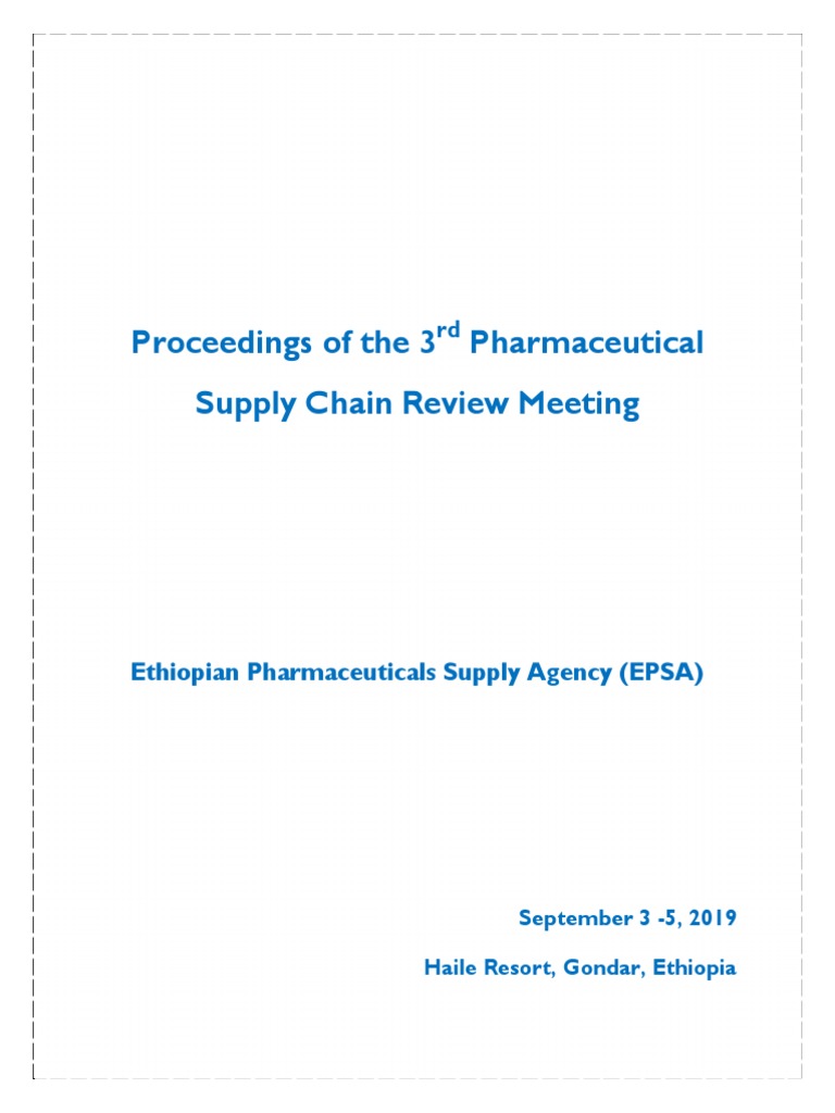 EPSA 3rd ARM Proceedings Gondar (October 24, 2019) | PDF | Performance Indicator | Procurement