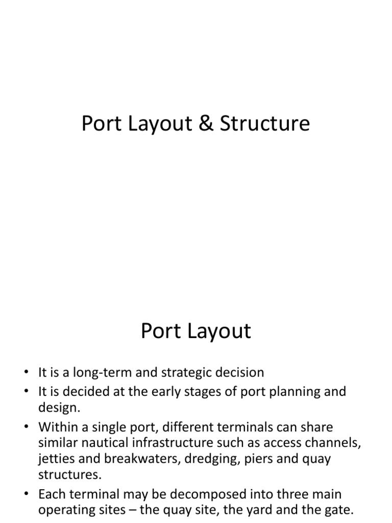 Port Layout Structure | PDF | Crane (Machine) | Cargo