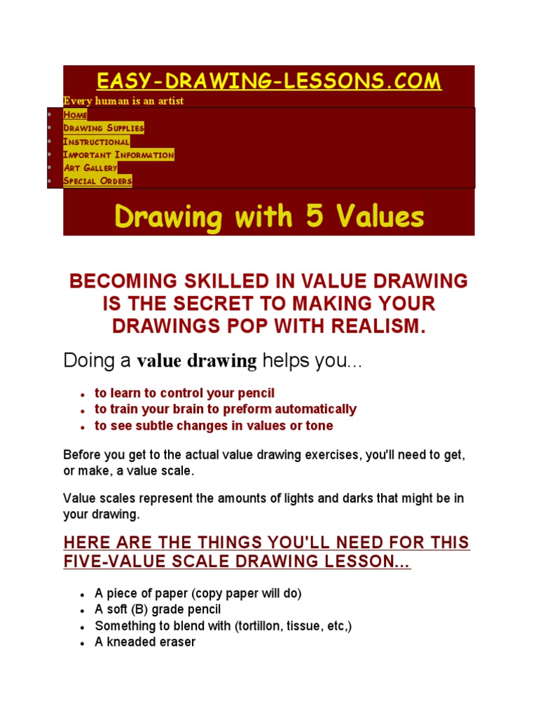 Value | PDF | Drawing | Shadow