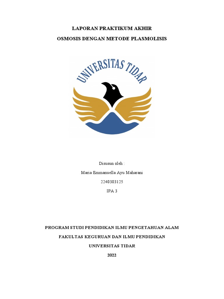 Praktikum Osmosis dan Plasmolisis | PDF