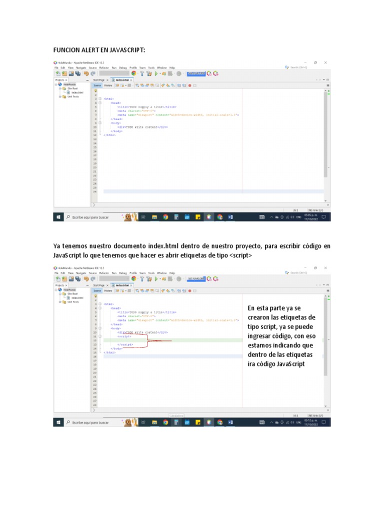 Funcion Alert JavaScript | PDF | Desarrollo de software | Paradigmas de ...