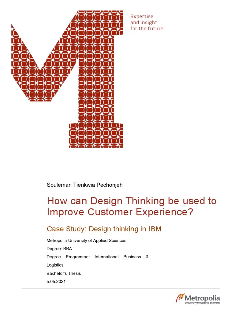 Case Study-Design Thinking in IBM | PDF | Marketing | Behavior