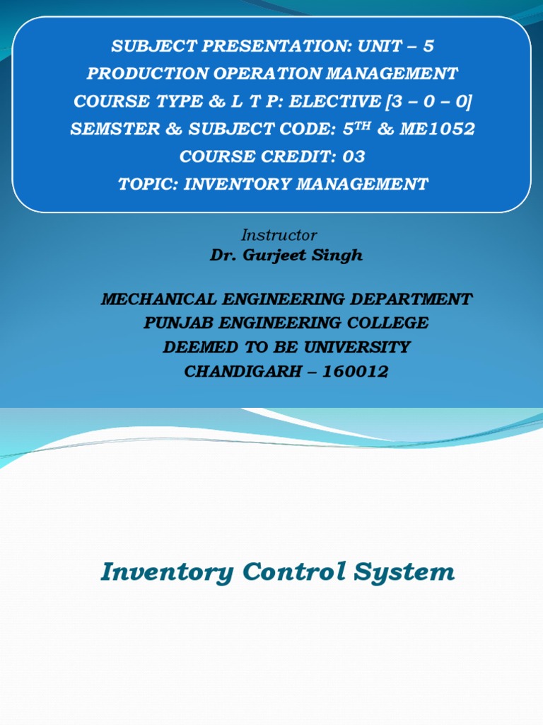 5 POM Inventory Management | Download Free PDF | Inventory | Prices