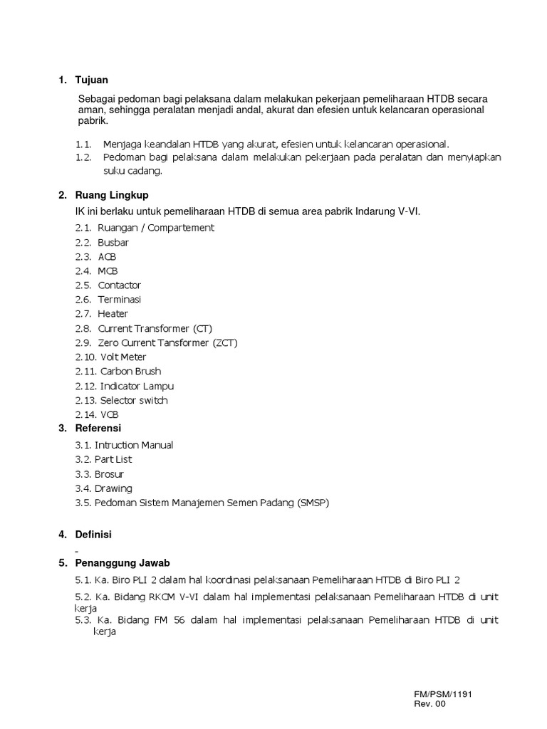 IK-Instruksi Kerja - HTDB | PDF | Komputer