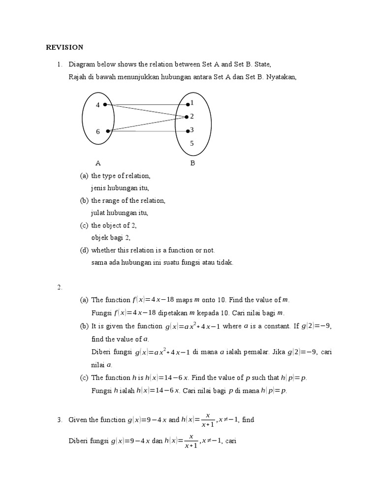 REVISION | PDF | Mathematics | Mathematical Concepts