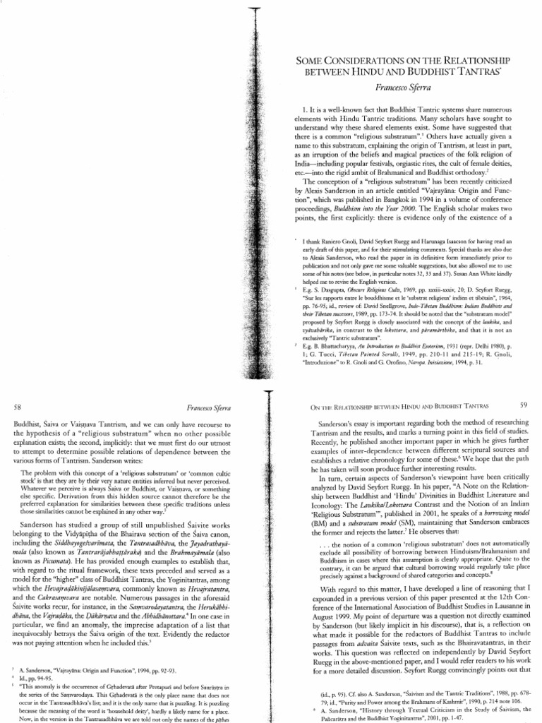 Some Considerations On The Relationship Pdf Tantra Vajrayana