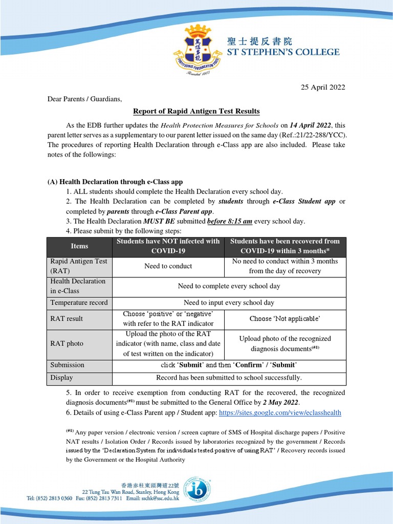 292-Report of Rapid Antigen Test Results | Descargar gratis PDF ...