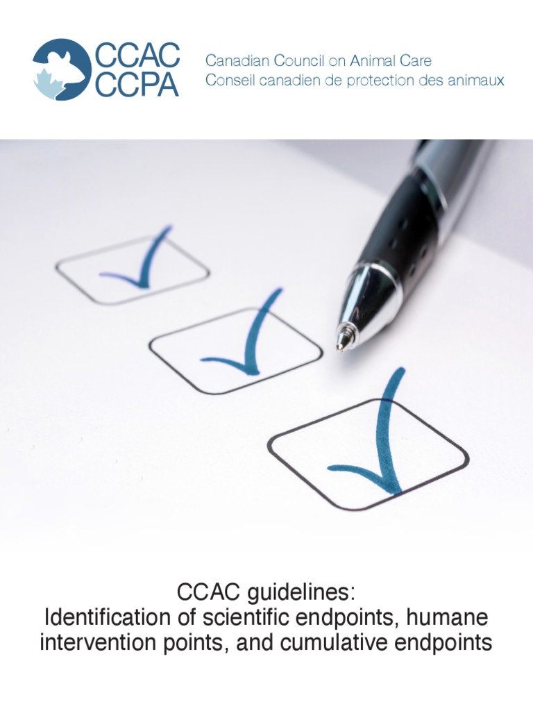 CCAC Guidelines Scientific Endpoints | PDF | Animal Welfare