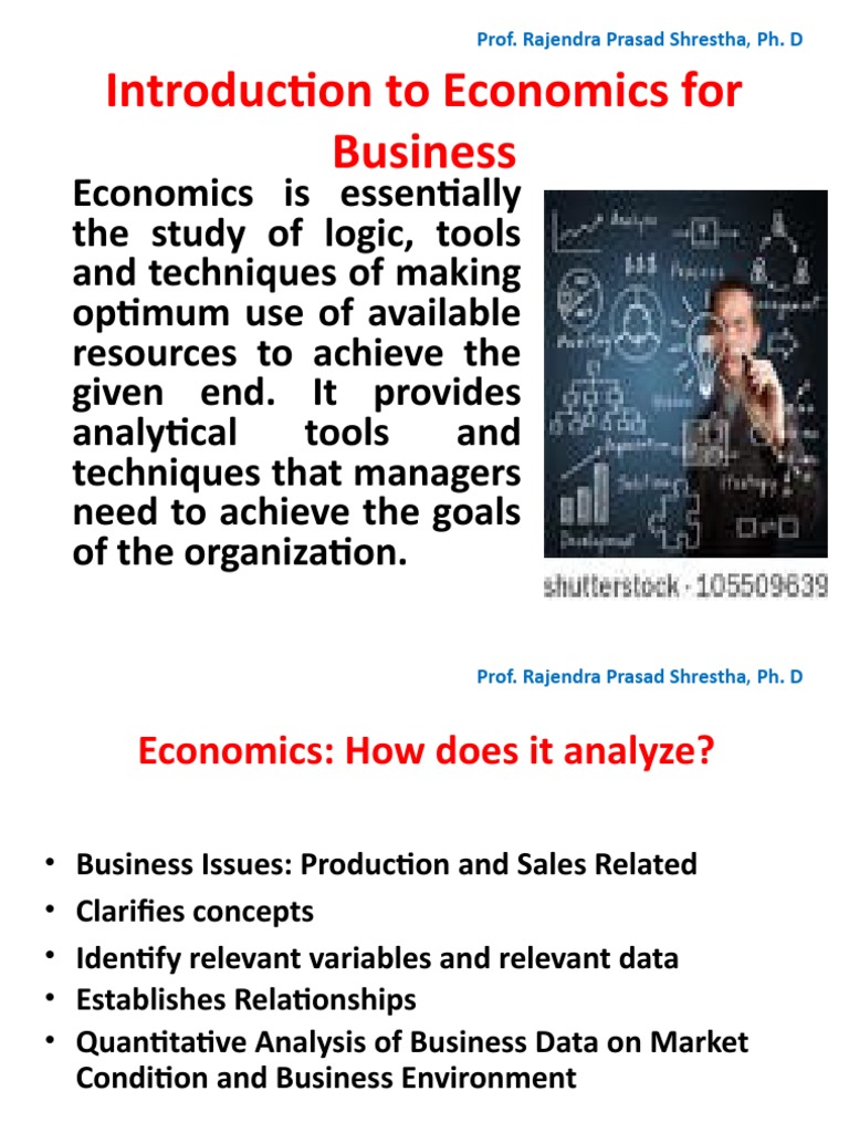 An Introduction to Managerial Economics: Analyzing Business Problems ...
