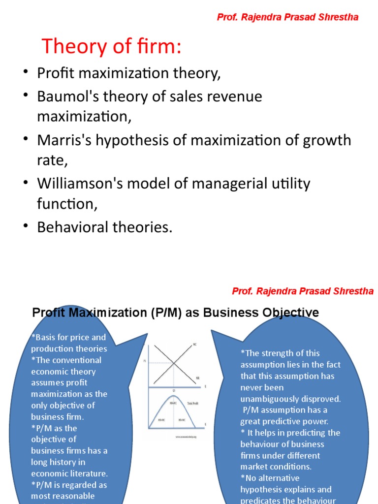 Theories of Firm | PDF | Profit (Economics) | Oligopoly