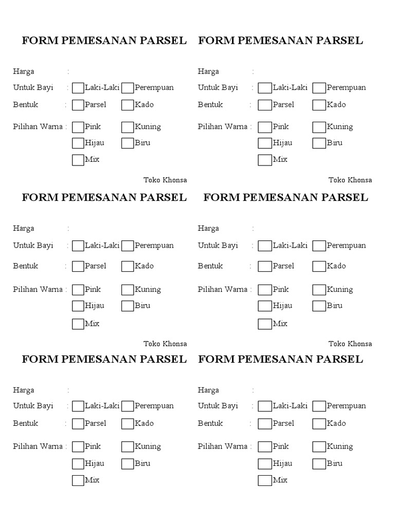 Form Parcel | PDF