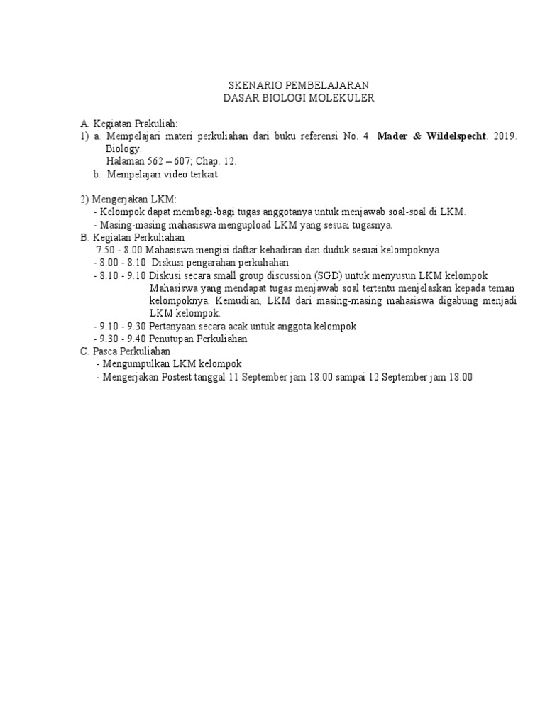 LKM Biologi Iv | PDF