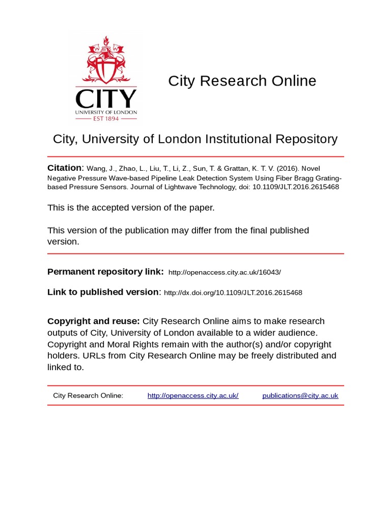 Novel Negative Pressure Wave-Based Pipeline Leak Detection System Using ...