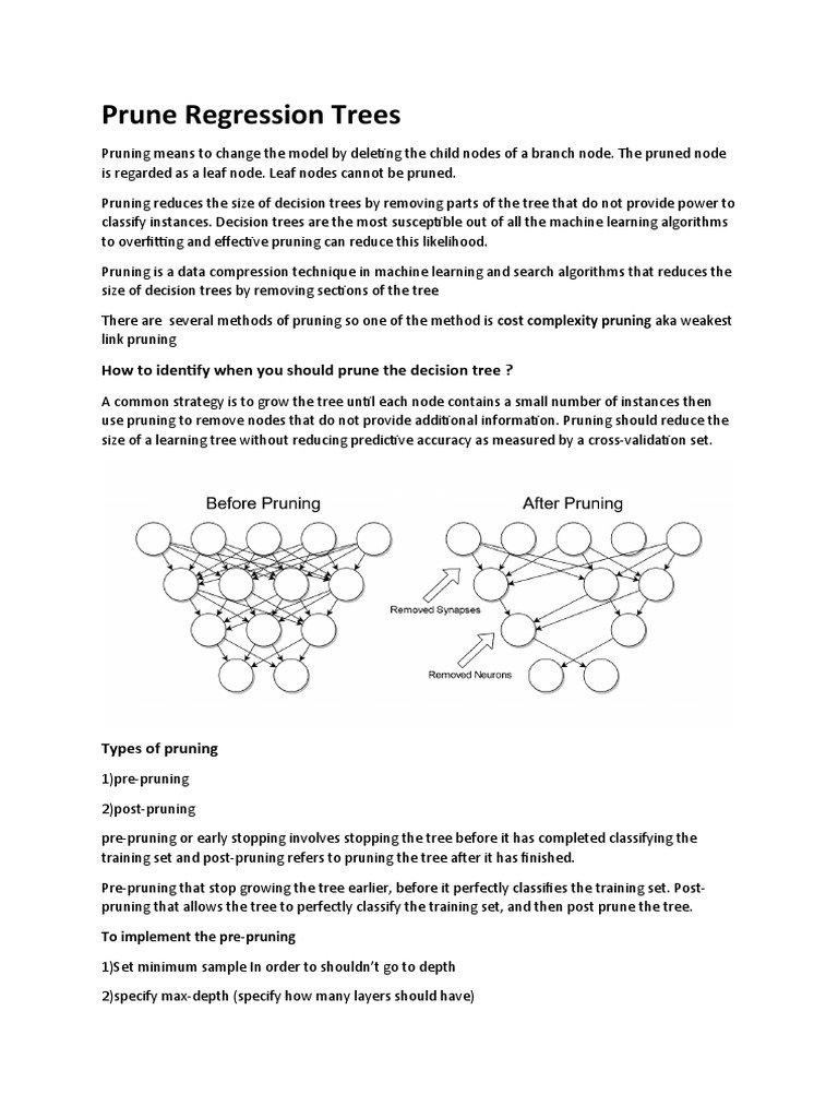 Prune Regression Trees | PDF