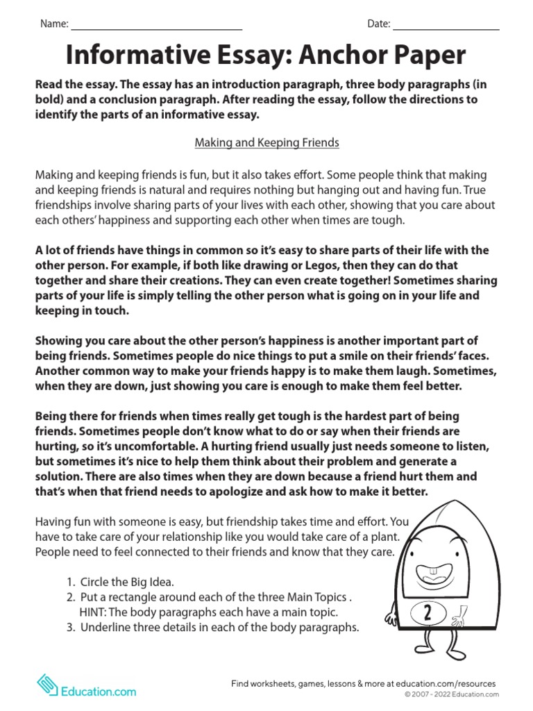 Informative Essay Anchor Paper | PDF | Essays