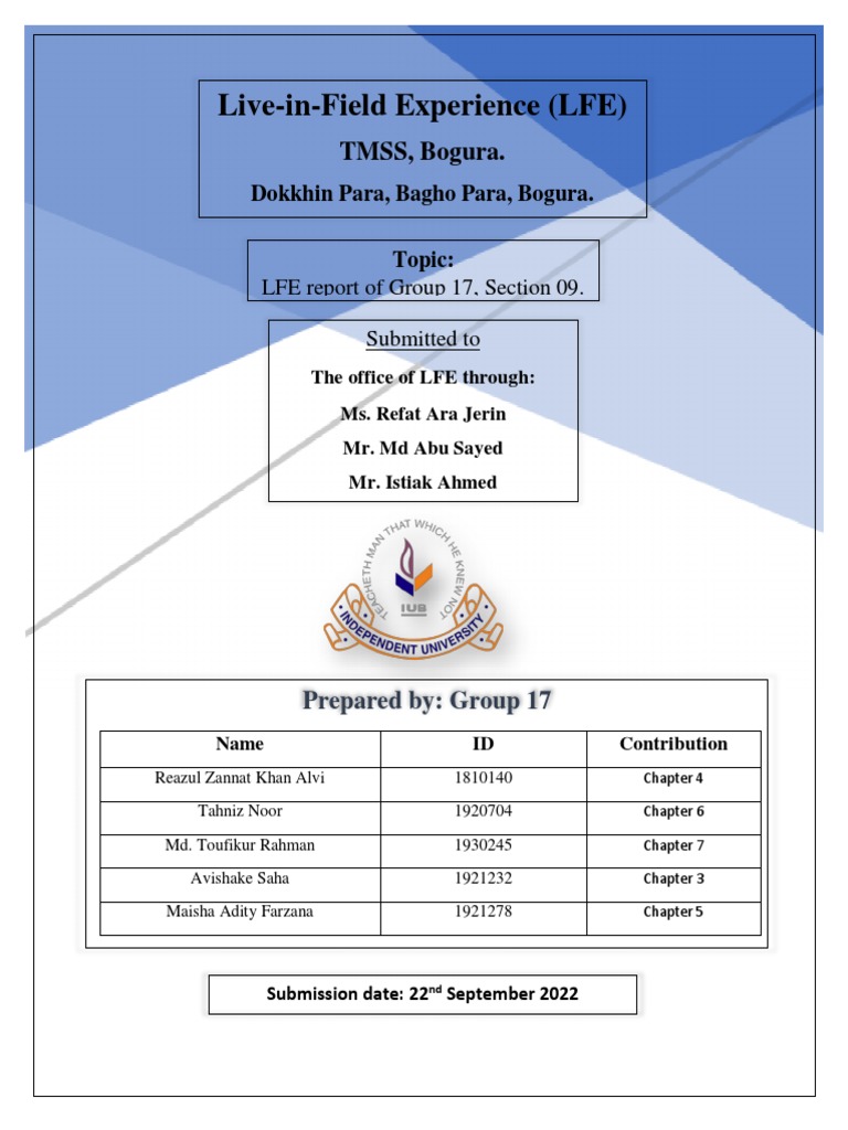 LFE Report on Dokkhin Para Village in Bagho Para Union of Bogura District | PDF | Cost Of Living ...